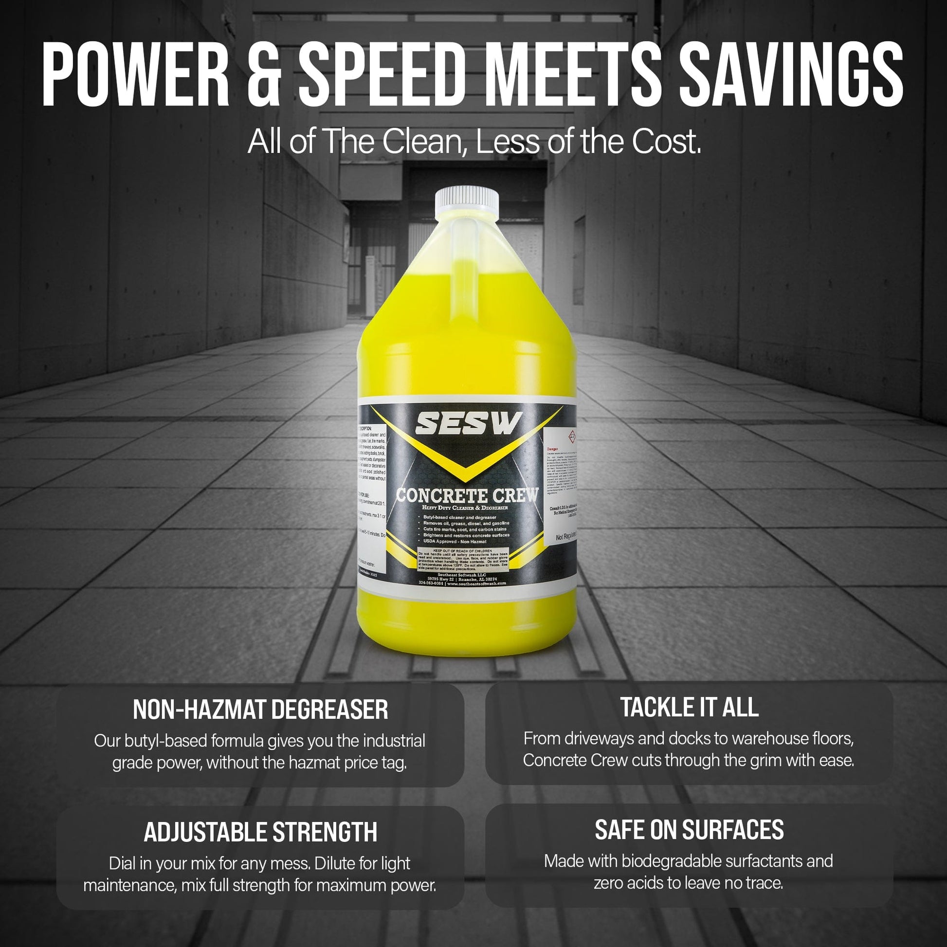 Concrete Crew™ Cleaner & Degreaser | Professional Butyl-Based, Non ...