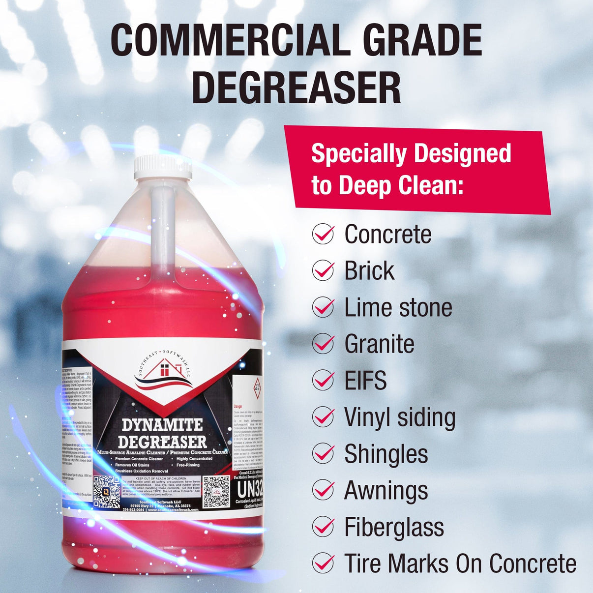 Dynamite Degreaser - Alkaline Cleaner for Tough Stains – Southeast Softwash