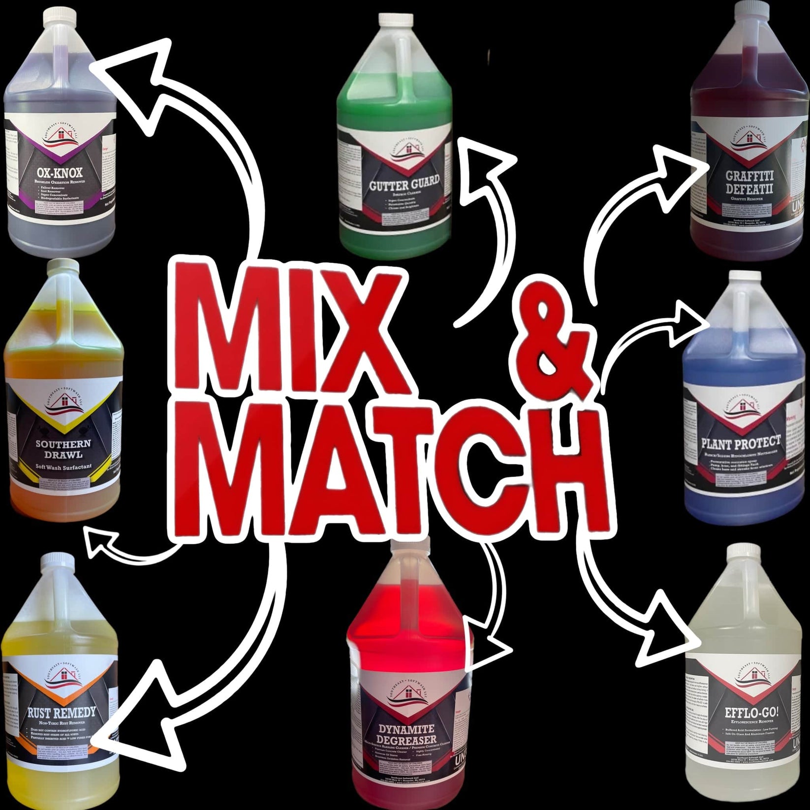 Mix & Match Chemical Case w/ Hazmat – Southeast Softwash
