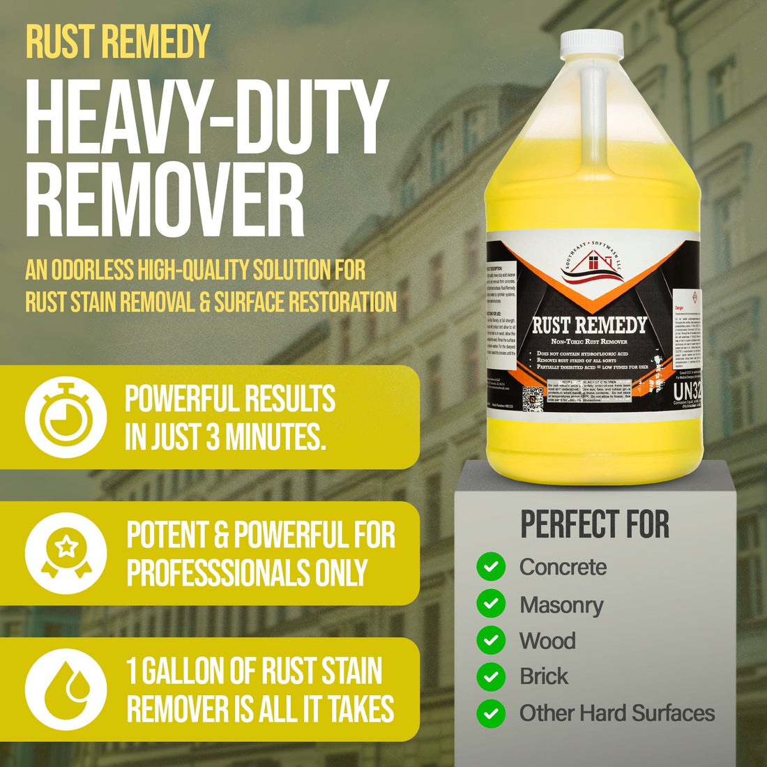 Rust Remedy - Shippable Hazmat Rust Stain Remover – Southeast Softwash