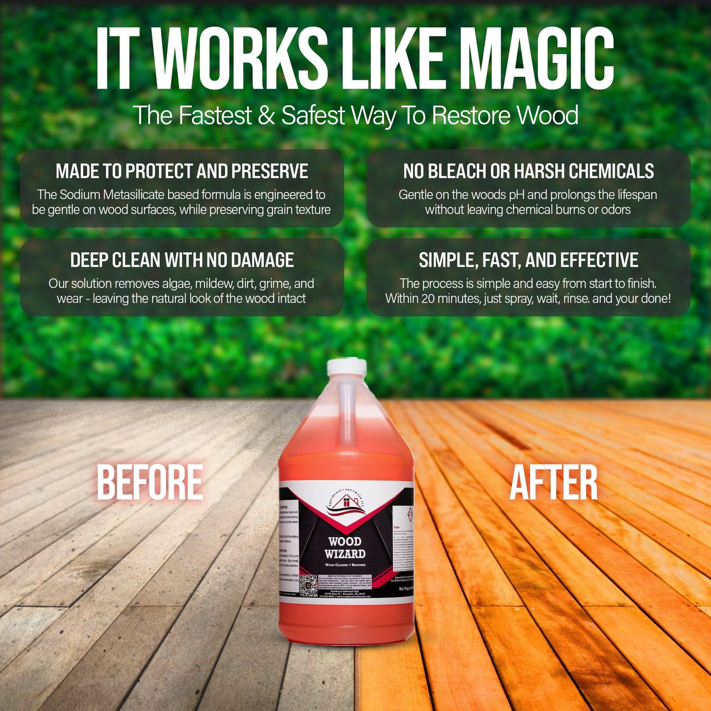 Wood Wizard - Deck and Fence Cleaner – Southeast Softwash